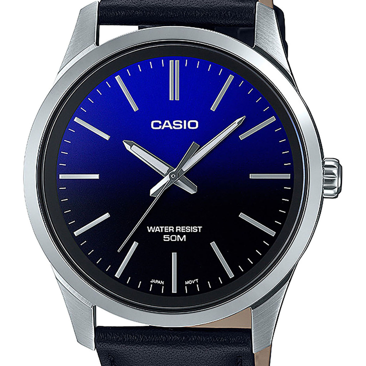 CASIO Collection Blue Leather Strap MTP-E180L-2AVEF – Κοσμηματοπωλείο Ρουμπίνι